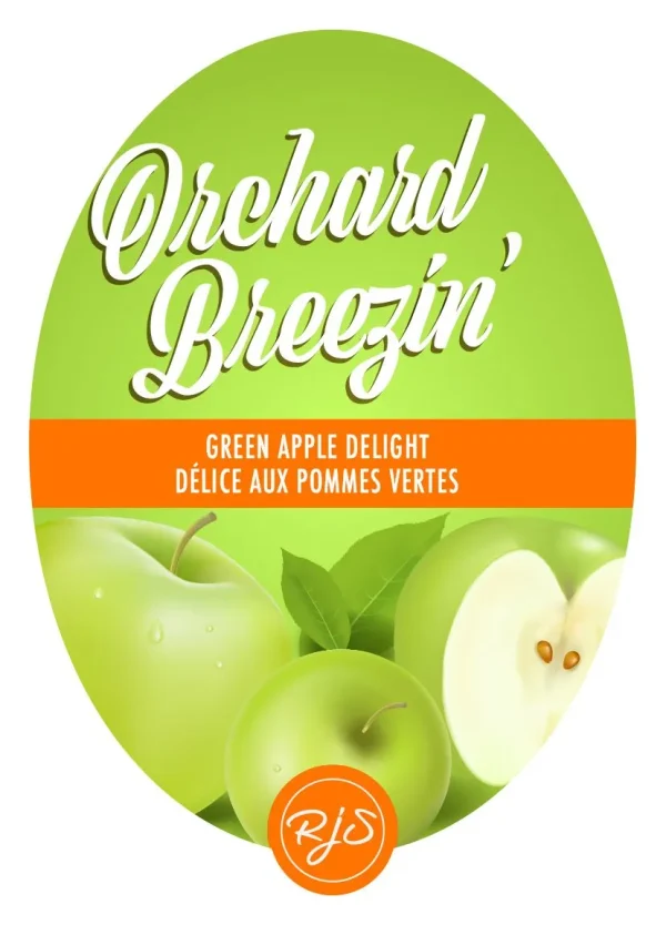 GREEN APPLE DELIGHT WINE Bottle Labels Pack of 30 Orchard Breezin Oval ...